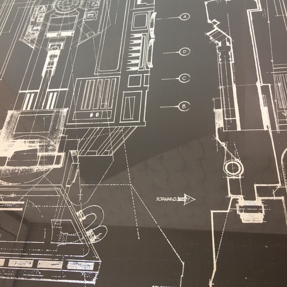 Artissimo | Wall Decor | Star Wars R2d2 Shadowbox Blueprint Foil ...